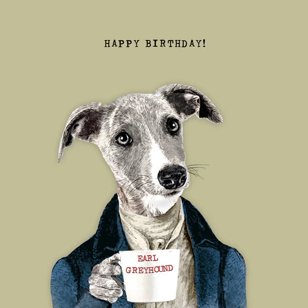 Earl Greyhound Birthday Card - Aurina Pop UP Ltd