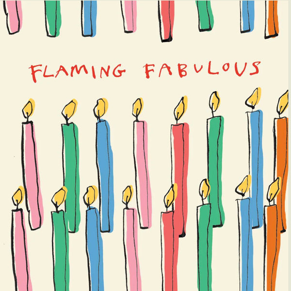 Flaming Fabulous Birthday Card - Aurina Pop UP Ltd
