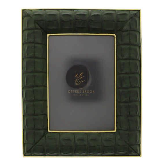 Felicity Faux Green Crocodile Skin Photo Frame - Aurina Pop UP Ltd