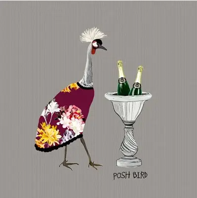 Posh Bird Card - Aurina Pop UP Ltd